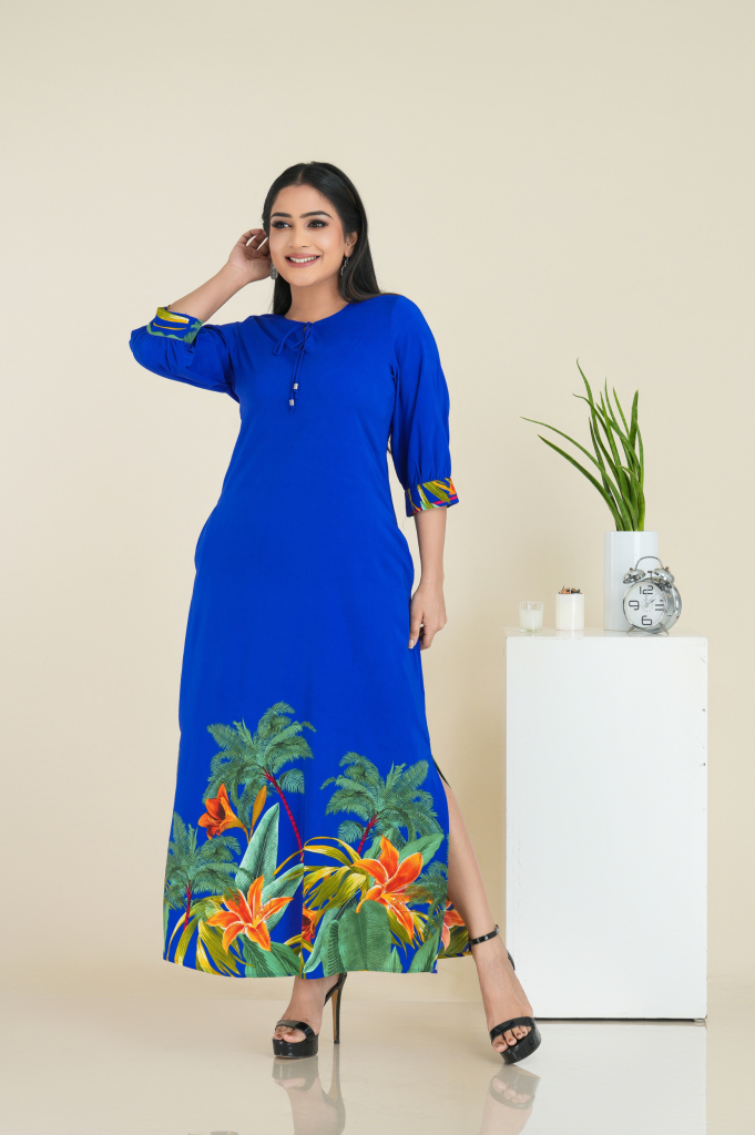 Abstract Round Necked Batik Short Dress - La Vivente